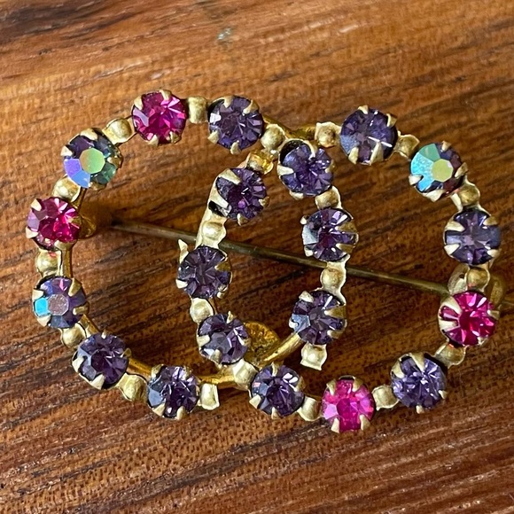 Vintage | Jewelry | Vintage Made In Austria Pink And Purple Ab ...